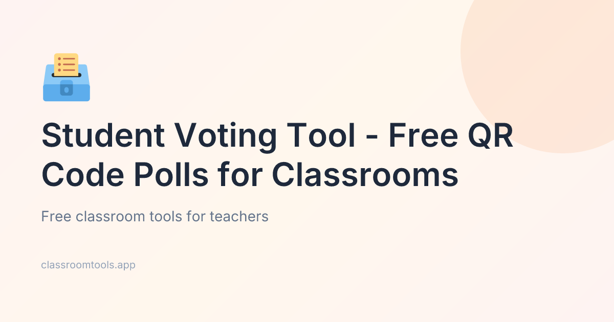 Student Voting Tool - Free QR Code Polls for Classrooms | Micro Tools
