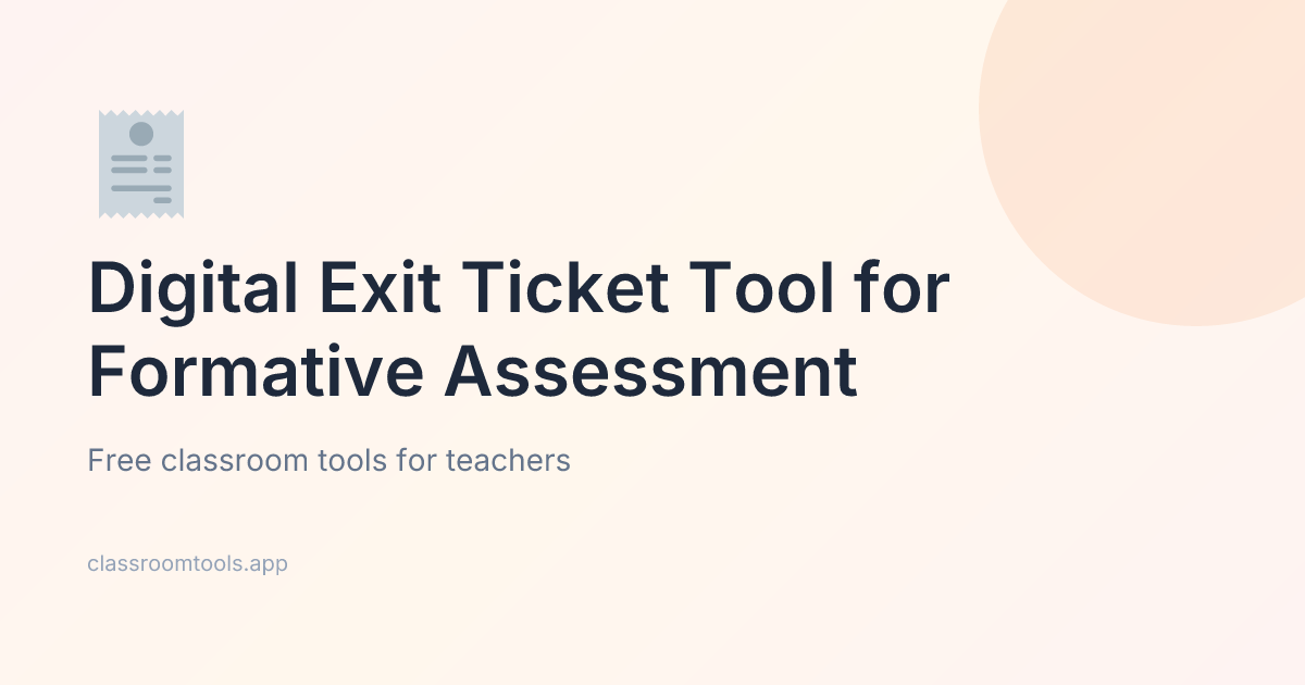 Digital Exit Ticket Tool for Formative Assessment | Micro Tools